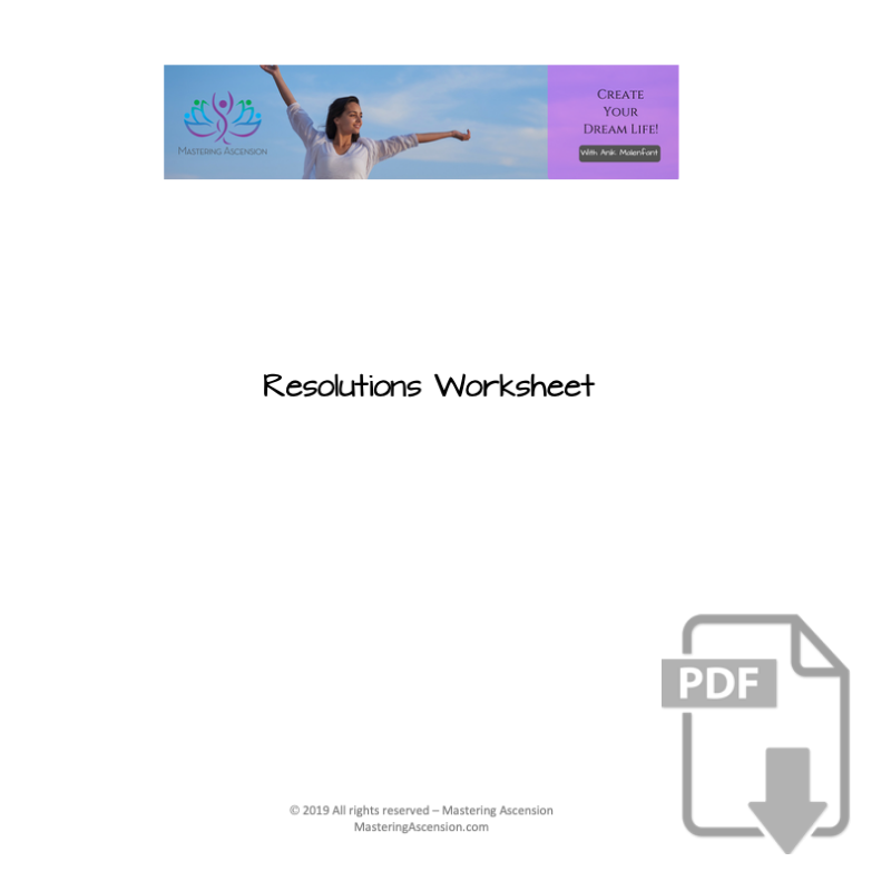 Resolution Worksheet - Mastering Ascension